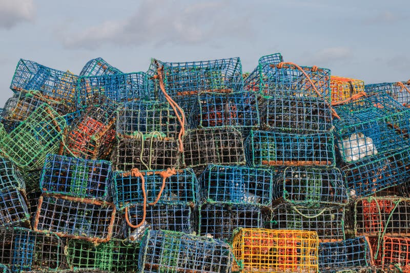 Colorful Stack Crab Traps Stock Photos - Free & Royalty-Free Stock ...
