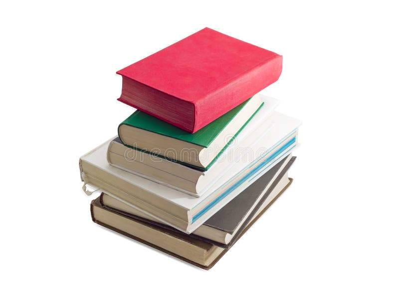 Stack of Several Different Books on a Light Background Stock Image ...