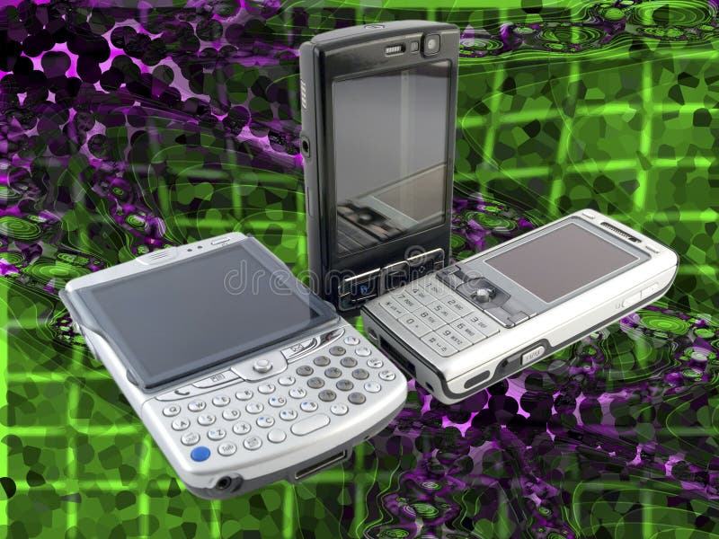 Stack of Several Modern Mobile Phones Stock Image - Image of cellphone ...