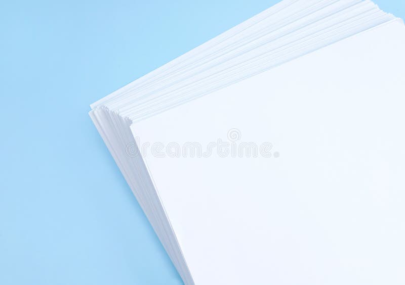Stack of Sheets Clean White Paper for Printing Stock Photo - Image of ...