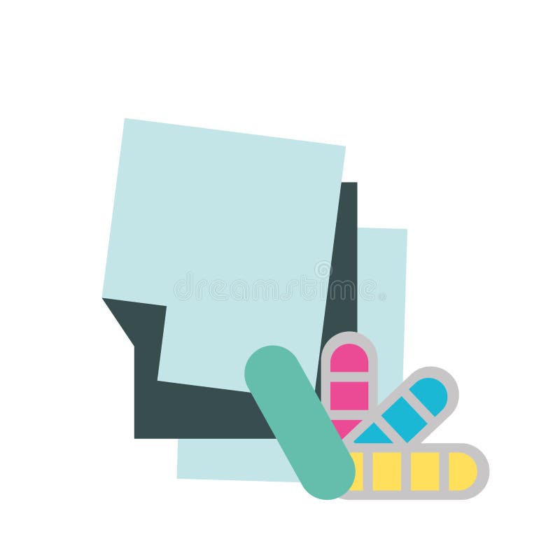 Stack Sheets and Palette Color Tone Graphic Design Stock Vector ...