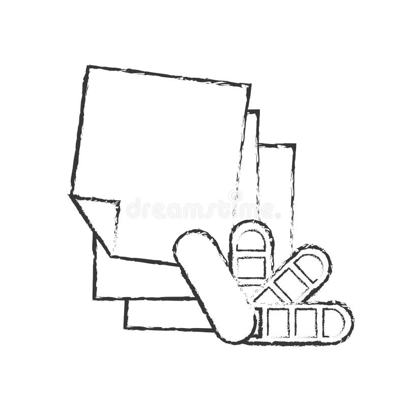 Stack Sheets and Palette Color Tone Graphic Design Stock Illustration ...