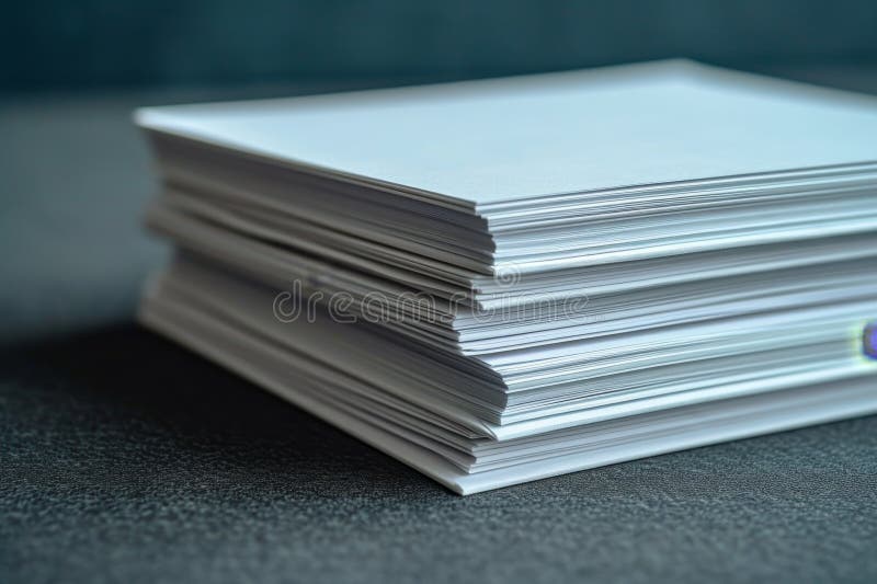 A Stack of Sheets of Paper on the Table, Paper Documents Stuck on the ...