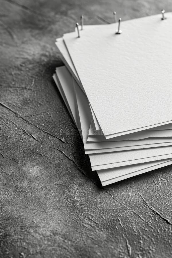 A Stack of Sheets of Paper on the Table, Paper Documents Stuck on the ...