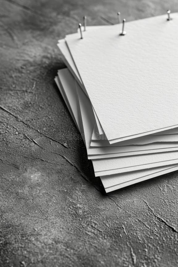 A Stack of Sheets of Paper on the Table, Paper Documents Stuck on the ...