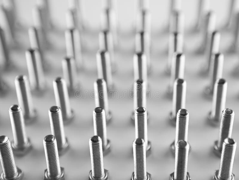Stack of shiny bolt stock photo. Image of iron, fasteners - 146250276