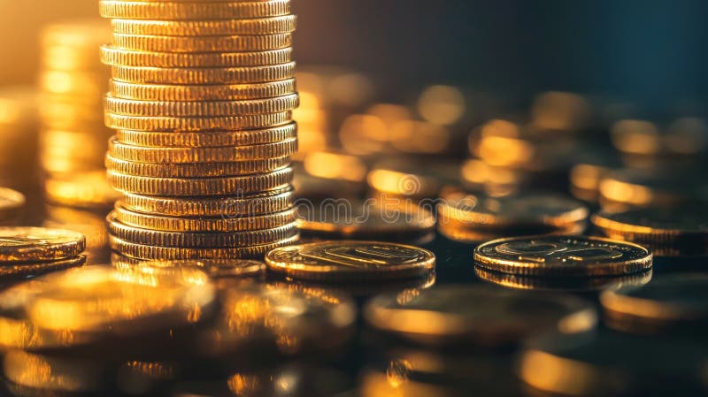 Stack of Shiny Gold Coins in Warm Lighting Stock Photo - Image of ... Stack of Shiny Gold Coins in Warm Lighting Stock Photo - Image of ...