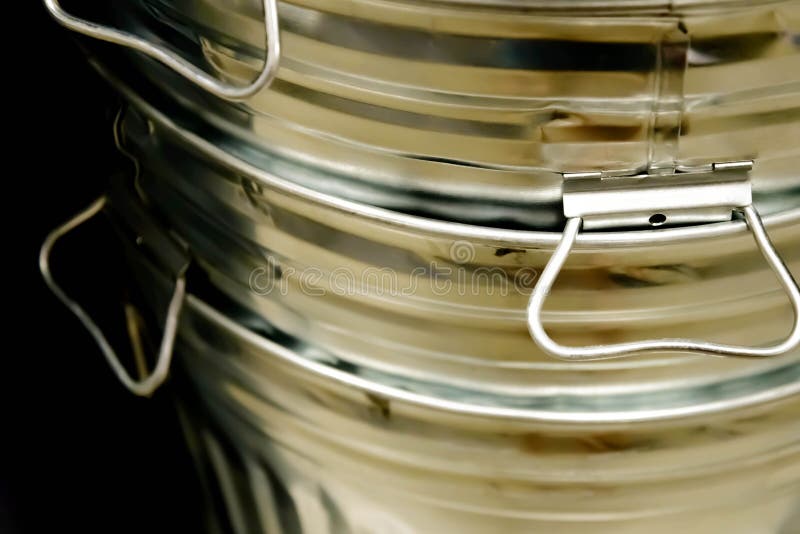 Stack Shiny New Steel Garbage Cans Stock Photos - Free & Royalty-Free ...