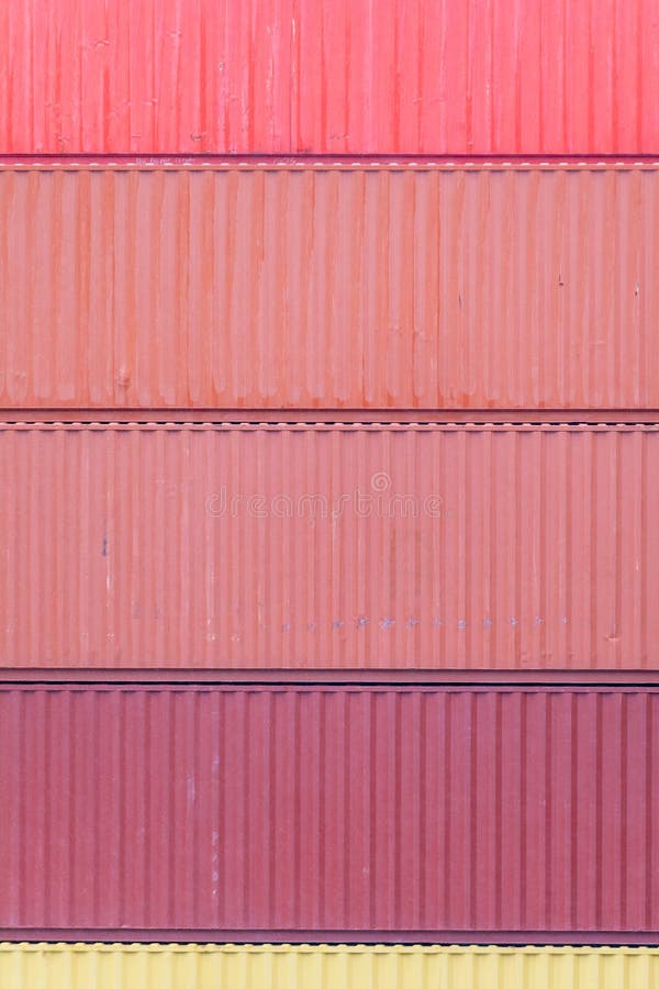 Stack of Shipping Containers with No Numbers and without Logos, Import ...