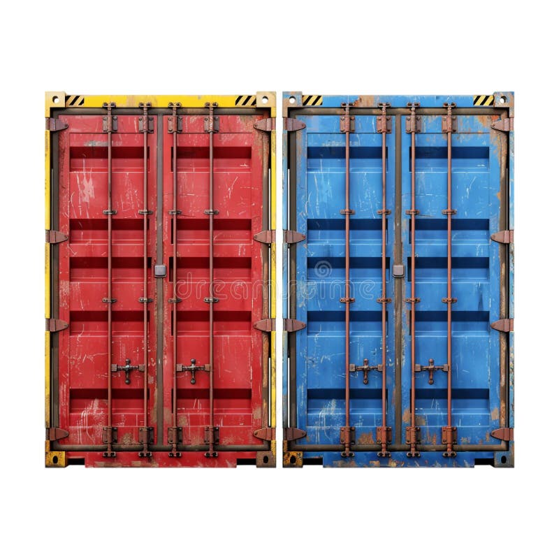 Stack of Shipping Containers on Transparent Background - Ai Generated ...