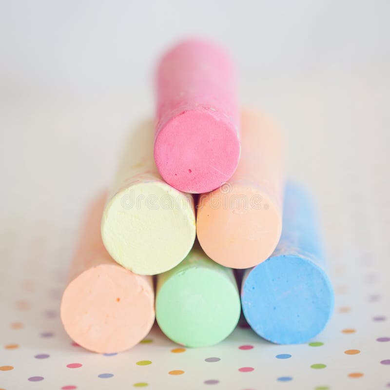 Stack of sidewalk chalk stock image. Image of macro, colored - 55389007