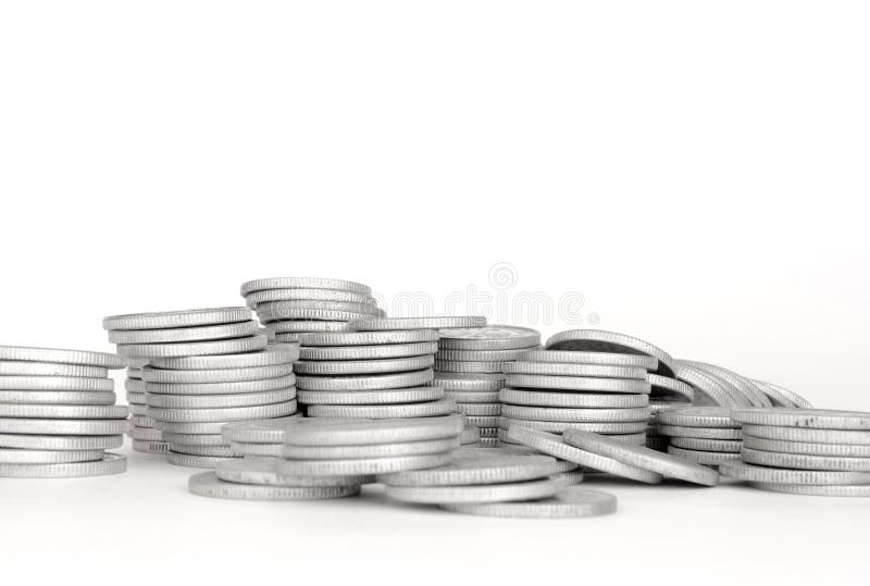 Stack Silver Coin, Success stock photo. Image of coin - 31145330