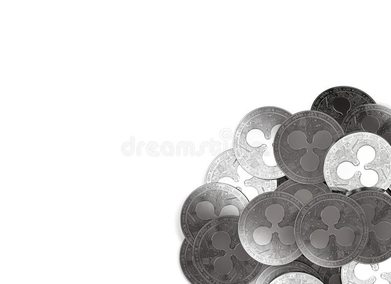 Stack of Silver Ripple Coins in Bottom-right Corner Isolated Editorial ...