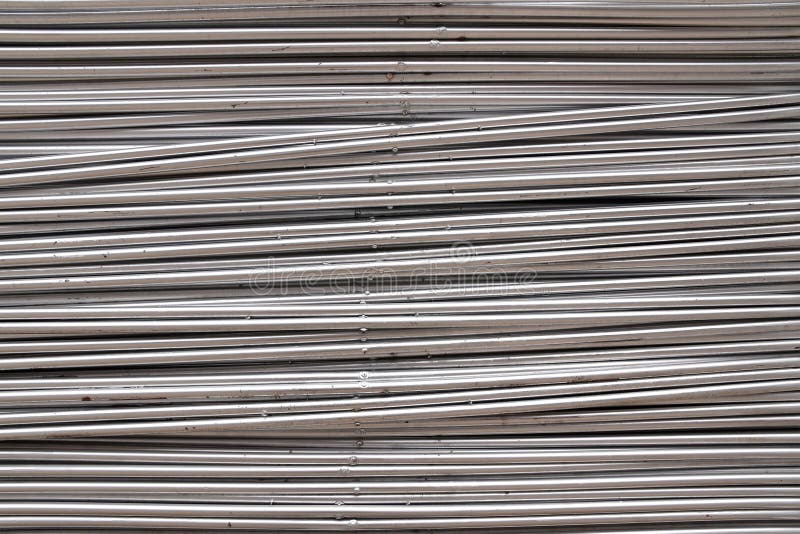 Stack of silver steel tube stock photo. Image of background - 344959882