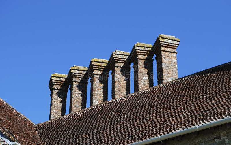 Old Georgian chimneys stock image. Image of antique, mansion - 3381215