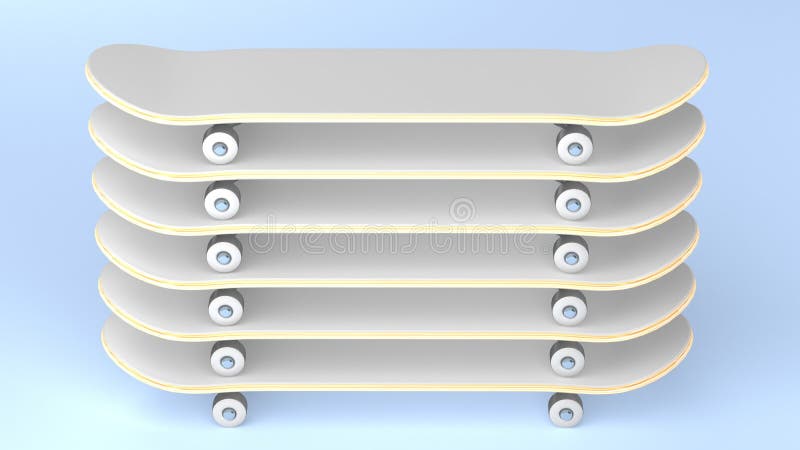 Stack of Skateboards on Top of Each Other Stock Image - Image of ...