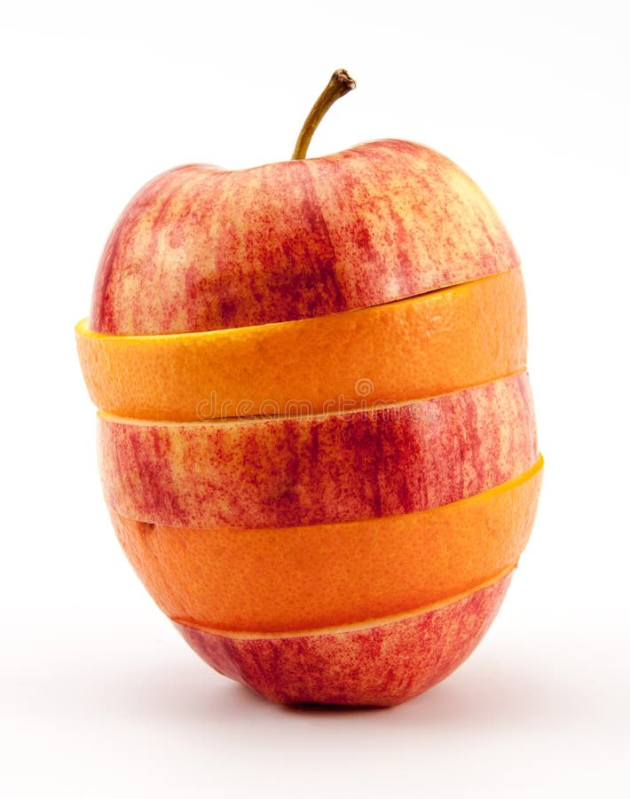 Stack of Slice Apple and Orange Stock Photo - Image of stack, healthy ...