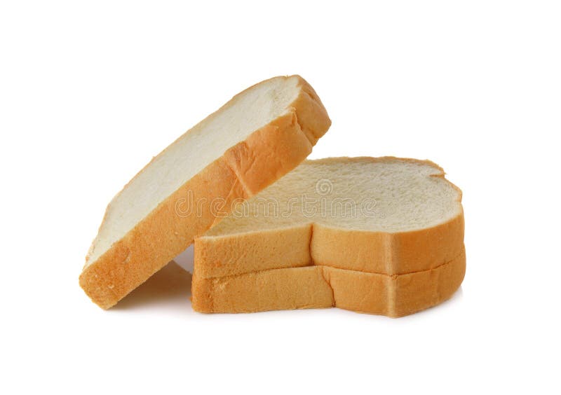 Stack of Sliced American White Bread on White Stock Image - Image of ...