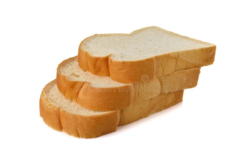 Stack of Sliced American White Bread on White Stock Image - Image of ...