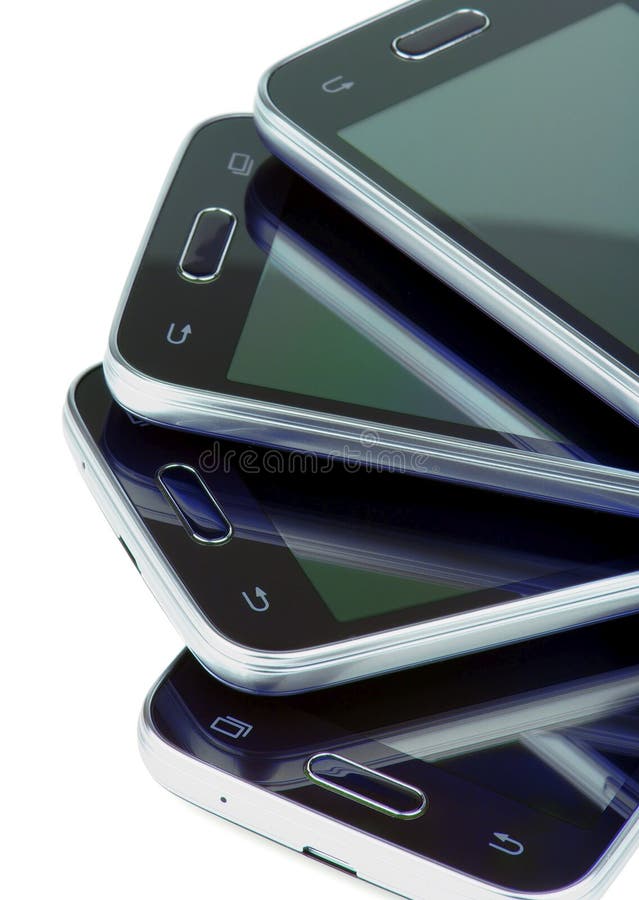 Stack of Smartphones stock image. Image of arrangement - 234974767