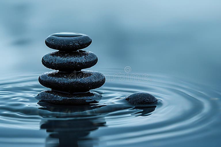 A Stack of Smooth, Black Pebbles Balanced on Top of Each Other in ...