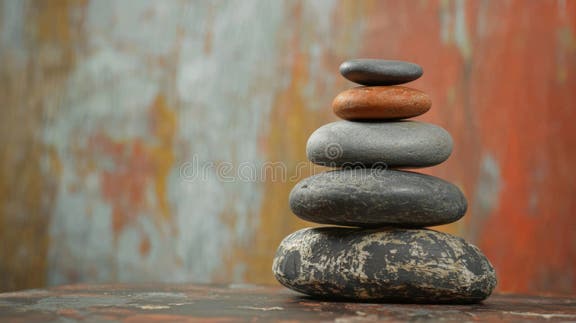 Stack of Smooth River Stones in Balance Stock Photo - Image of stack ...