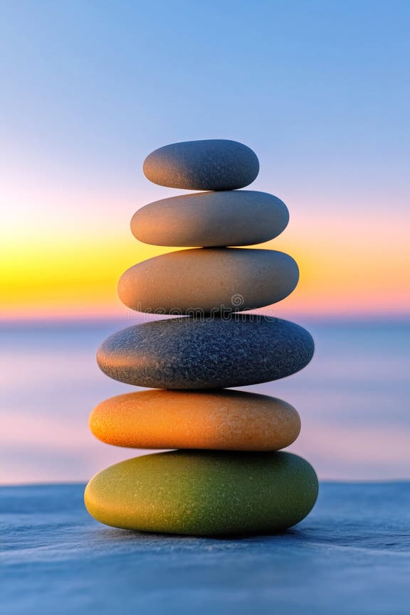 A Stack of Smooth, Round Stones Balanced on Top of Each Other. Stock ...
