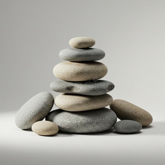 A Stack of Smooth, Rounded Pebbles of Varying Sizes and Colors ...