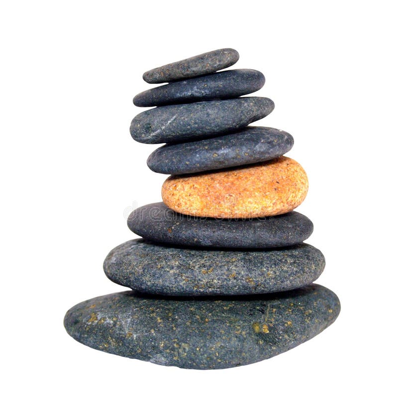 Isolated Stack Of Smooth Stones Stock Image - Image of peace, white ...