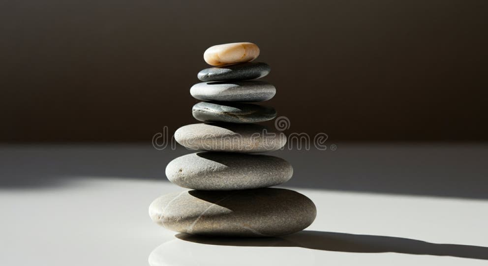 A Stack of Smooth Stones is Balanced in Ascending Size Order, from ...