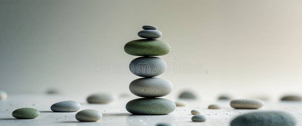A Stack of Smooth Stones Balanced on Top of Each Other. Stock Photo ...