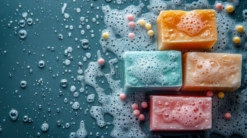 Stack of Soap Bars on Table Stock Photo - Image of scented, handmade ...