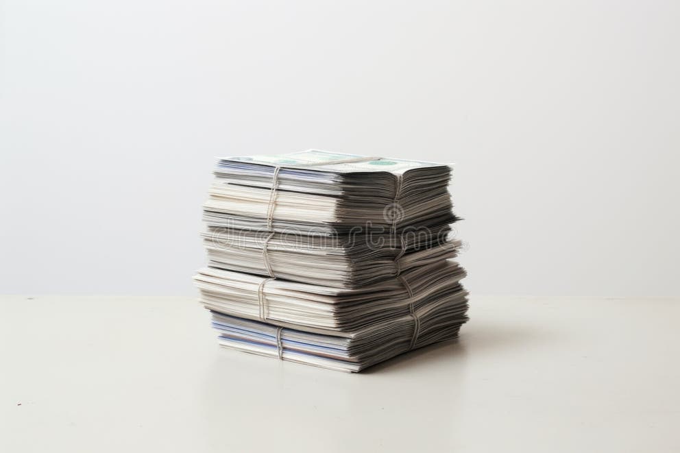 A Stack of Social Security Checks on a White Table Stock Photo - Image ...