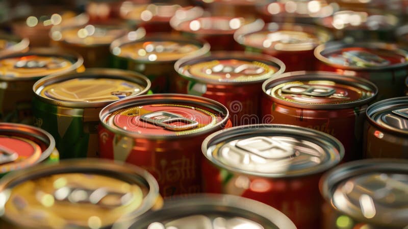 A Stack of Soda Cans, Perfect for Beverage Advertisements Stock Image ...