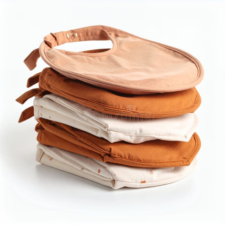 Stack of Soft Bibs in Neutral Earth Tones, Perfect for Baby Essentials ...
