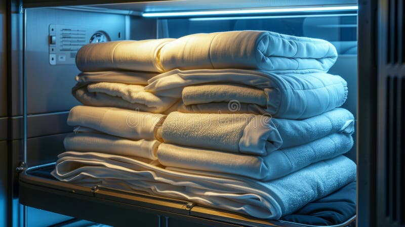 A Stack of Soft Cashmere Blankets and Silk Eye Masks are Carefully ...