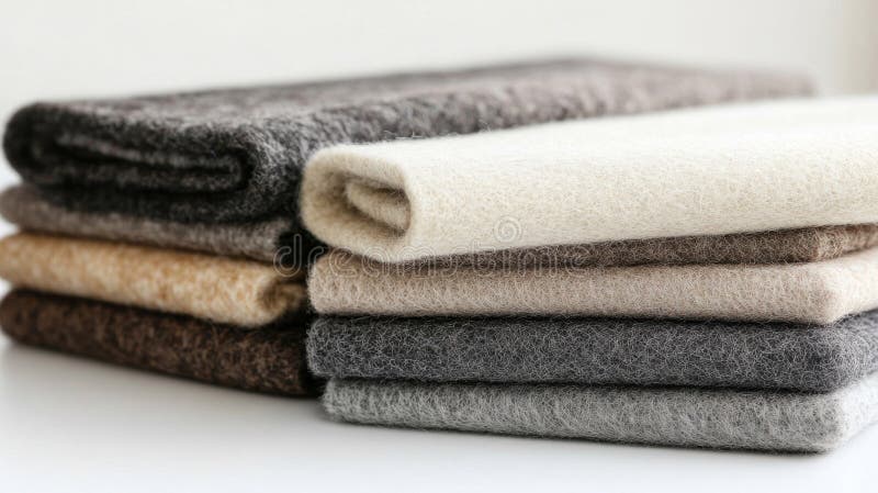 Stack of Soft, Neutral-Colored Fabric Swatches Stock Illustration ...