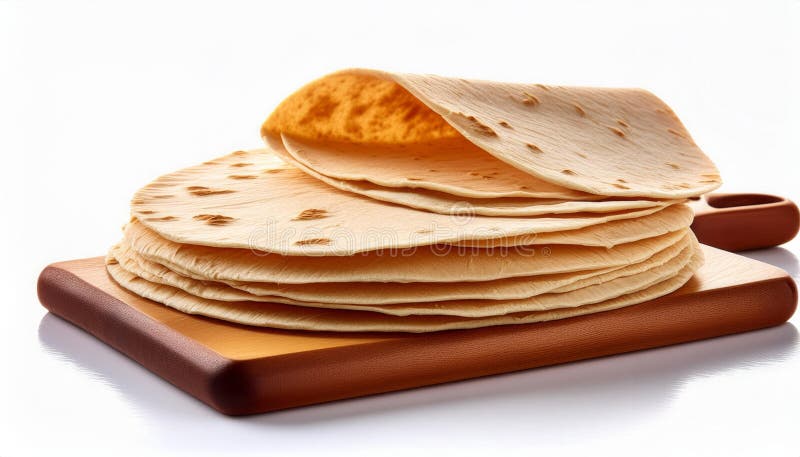 A Stack of Soft Tortillas Served on a Plate, Ready for a Meal. Stock ...