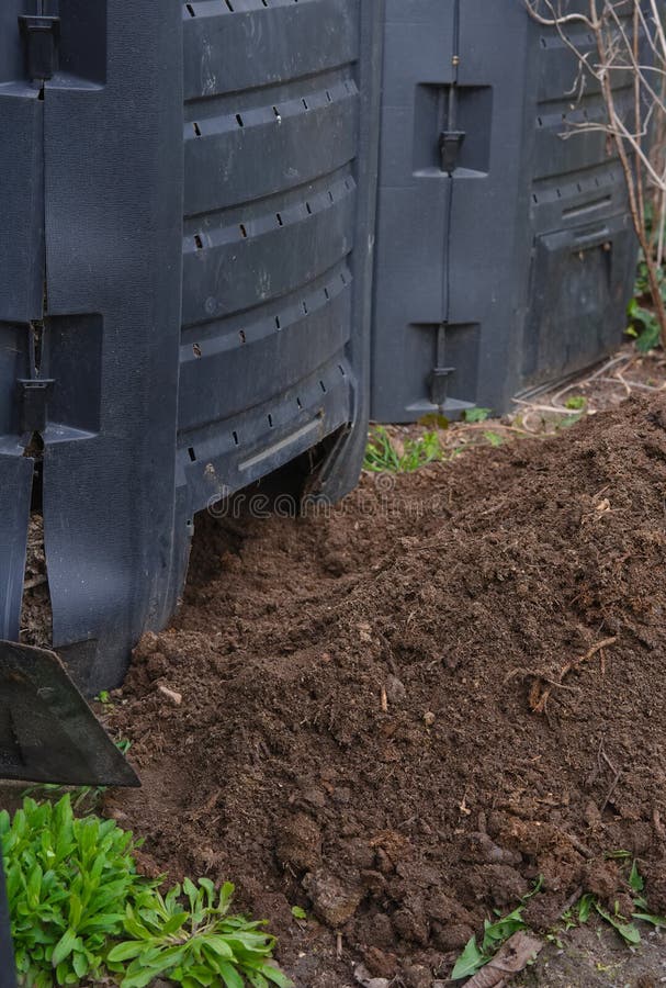 A Stack of Soil in Front of the Composter Stock Image - Image of rural ...