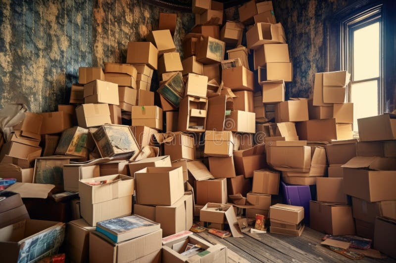 Stack of Sorted Cardboard Boxes Ready for Recycling Stock Illustration ...