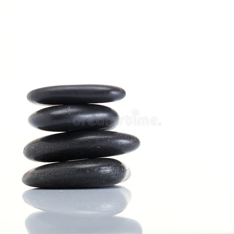 Stack of spa hot stones stock image. Image of beautiful - 39664431