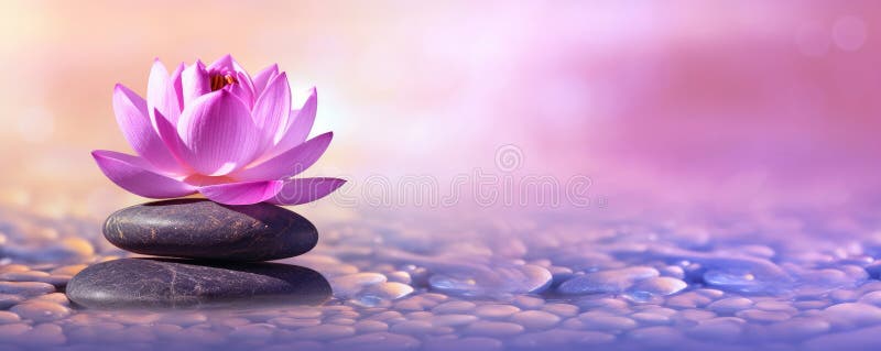 Panoramic Still Life for Harmony in Spa, Massage or Yoga. Stock ...