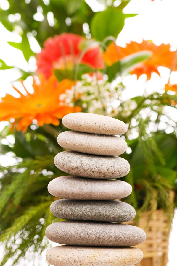 Stack of spa pebbles stock photo. Image of buddhism, pebbles - 11295404