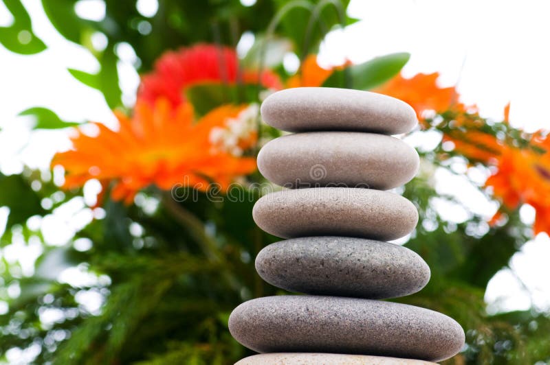 Stack of Spa Pebbles Against Background Stock Image - Image of harmony ...