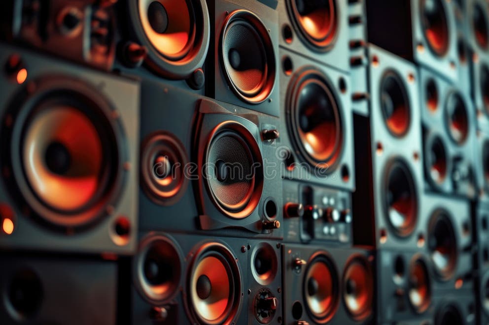 A Stack of Speakers Piled on Top of Each Other. Versatile Image for ...