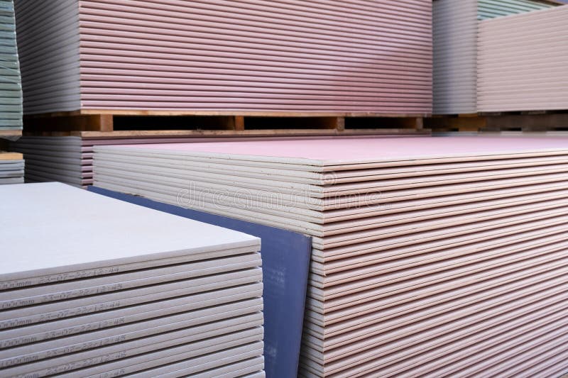 The Stack of Special Gypsum Plasterboard Board with Enhanced Sound ...
