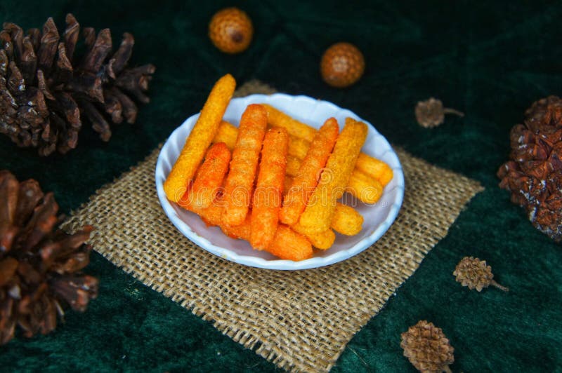 Stack Spicy Corn Stalks in a Container Stock Photo - Image of produce ...