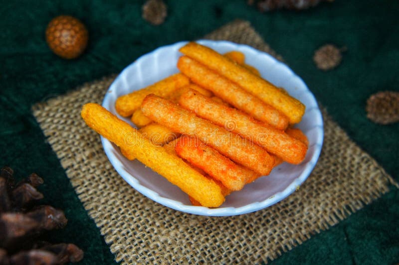 Stack Spicy Corn Stalks in a Container Stock Image - Image of ...