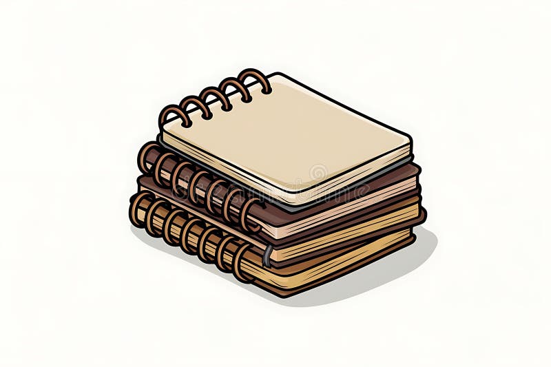 Stack of Spiral Notebooks Brown, Beige, Organization, Study, Writing ...