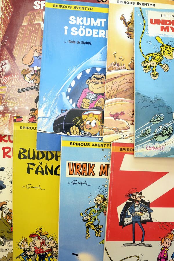 A Stack of Spirou Comic Books Editorial Photography - Image of ...